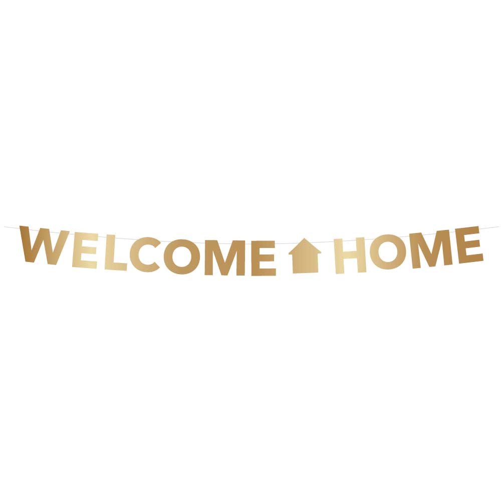 Banner – Welcome Home (Gold) | Gloco Accents USA